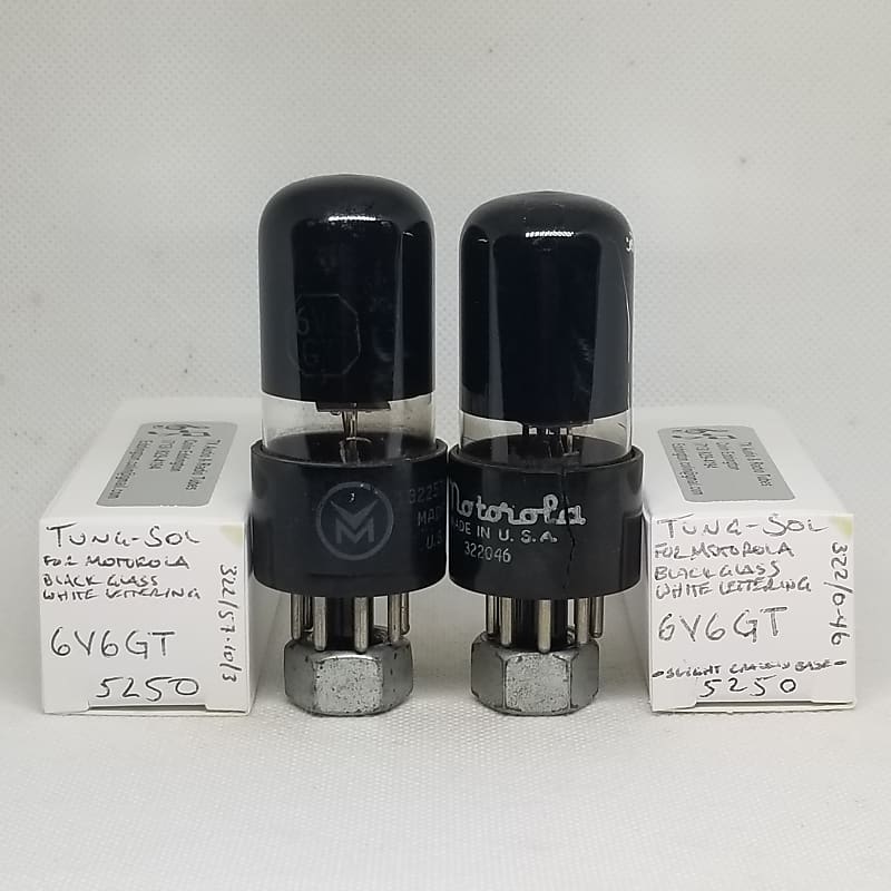 Tung-Sol 6V6GT Black Glass Perfectly Matched Pair NOS 6V6 | Reverb