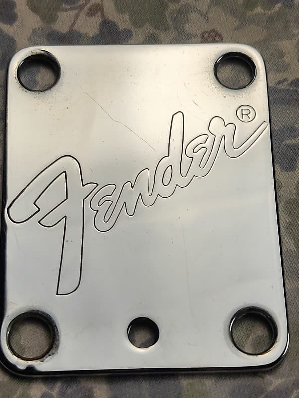 Strat Plus 1987/90 Chrome Neck Plate, Micro-Tilt, Excellent, | Reverb