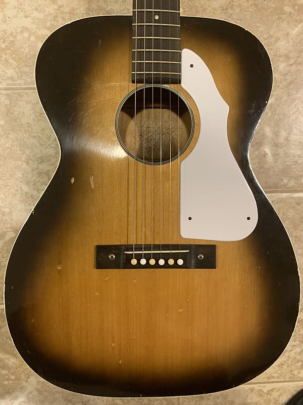 Vintage 1960s Silvertone Acoustic Guitar with Case, Made in | Reverb