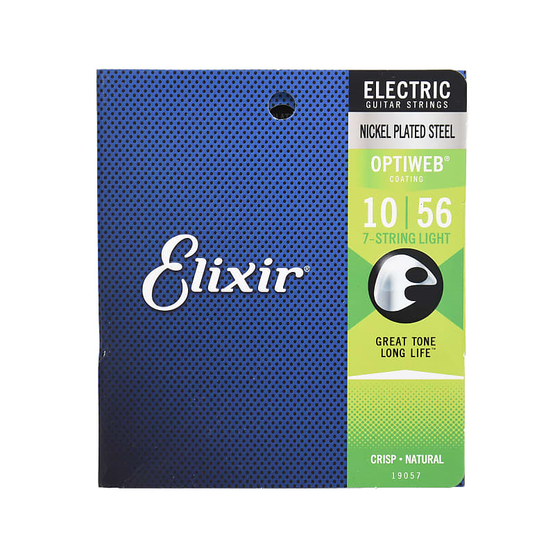 Elixir 19057 Electric Optiweb 7-String Light 10-56 | Reverb