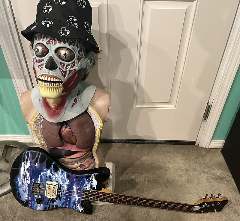 First Act ME431 2000s - Black/hand painted ocean | Reverb