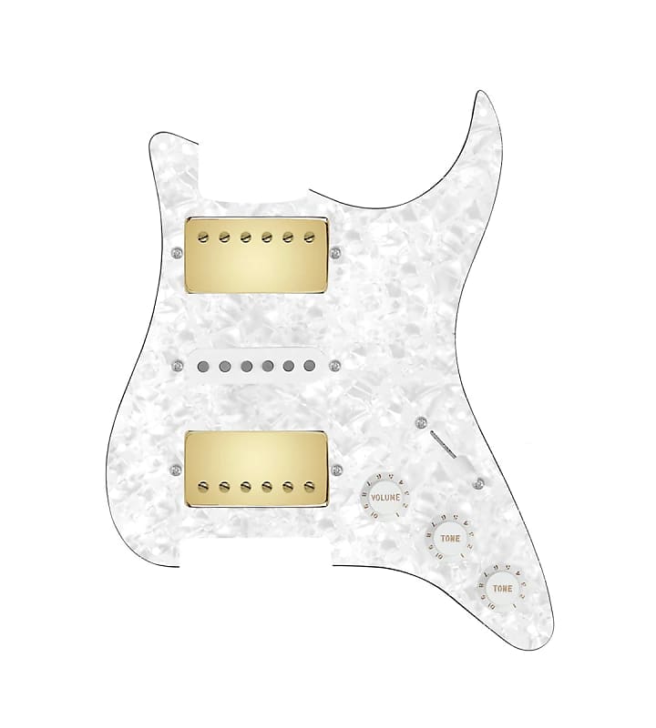 920D Custom HSH Loaded Pickguard for Stratocaster With Gold | Reverb