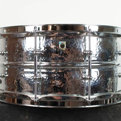 1980s Ludwig 6.5x14 "Hammered Chrome" Supraphonic Snare Drum | Reverb