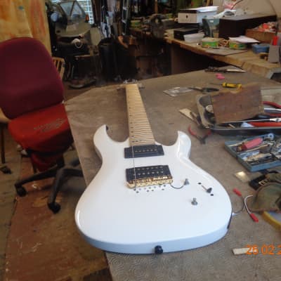 Wide-neck RG/Strat style electric guitar (48mm nut width) by | Reverb