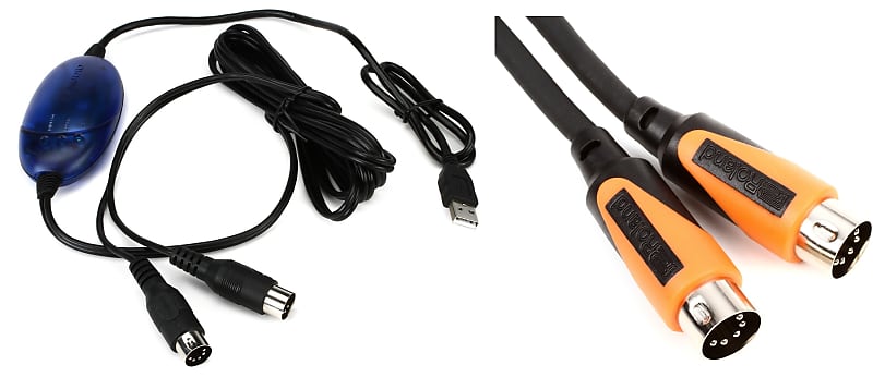 Roland RMIDI-B3 Black Series MIDI Cable - 3 foot Bundle with | Reverb