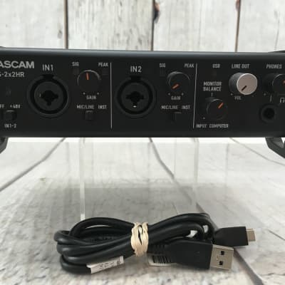 Tascam US-2x2HR Desktop 2x2 USB Type-C Audio/MIDI Interface | Reverb