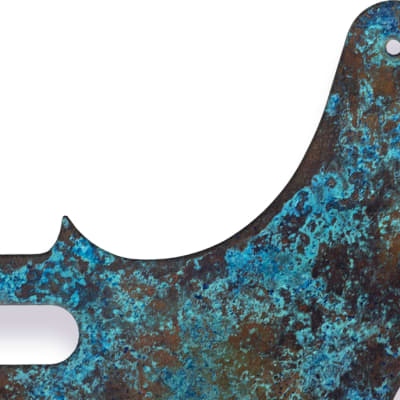 Telecaster Pickguard Blue Copper Patina & Control | Reverb France