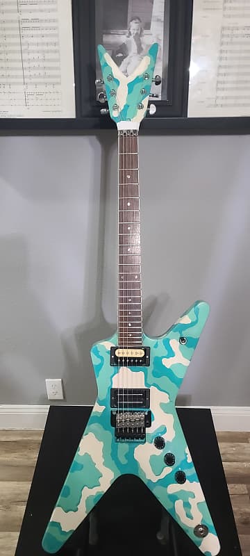 Dean ML 79 Blue camouflage dimoflage, Floyd Rose! UPDATED, | Reverb