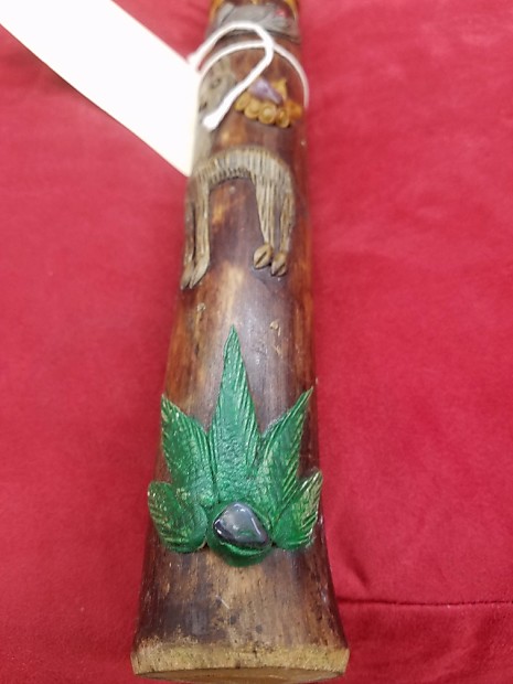 Handmade Peruvian Rainstick with hand carverd figures and | Reverb