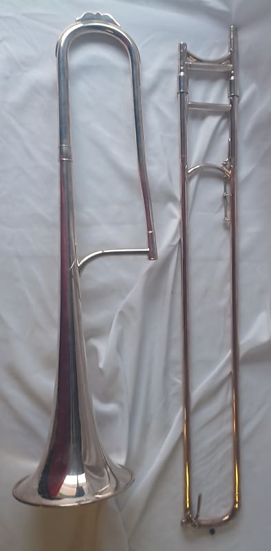 King Conservatory 1925-1930 Silver Trombone | Reverb