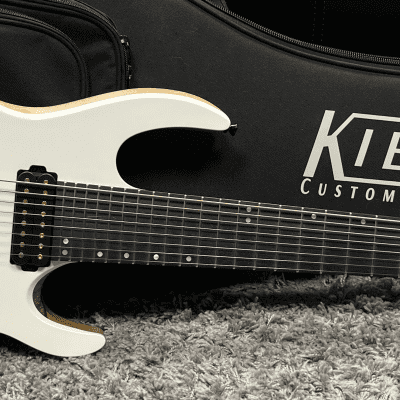 Kiesel DC 8 String White Top / Black Limba Body / | Reverb