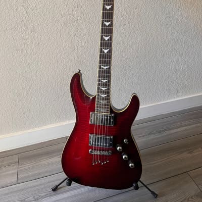 Left Handed Schecter C-1 Plus diamond series with Gator Case | Reverb