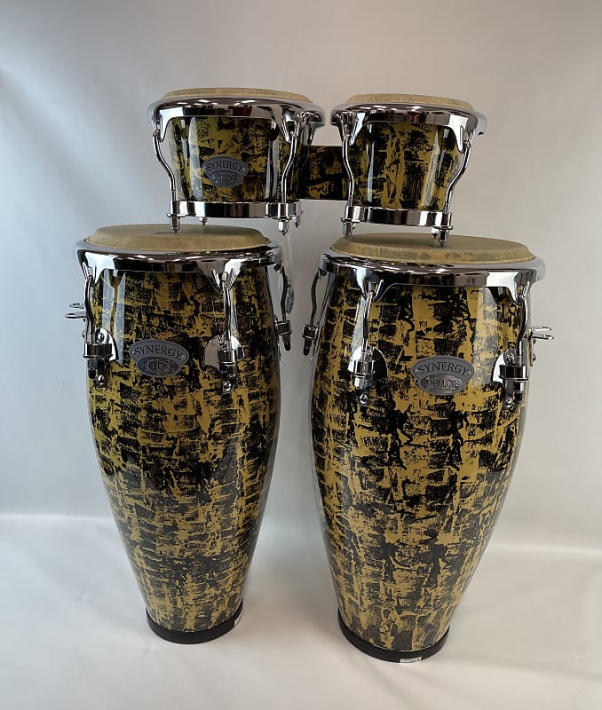 Toca Synergy Deluxe Conga & Bongo Set w/ 10" & 11" - Tan & | Reverb