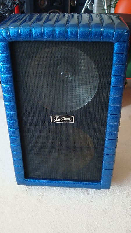 Kustom Frankie 2x15 cabinet 1966 - Blue Tuck & Roll | Reverb