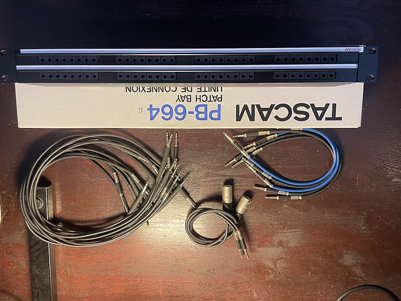 TASCAM PB-664 patch patchbay bantam / Sub-D 25 + Cables | Reverb