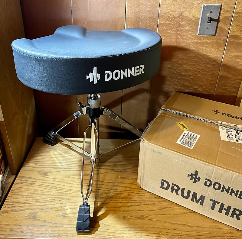Donner Donner Heavy Duty Drum Throne - Black and Chrome | Reverb