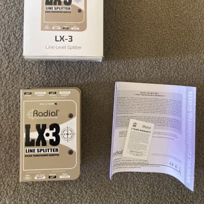 Radial LX-3 Passive Line-Level Splitter Tan | Reverb