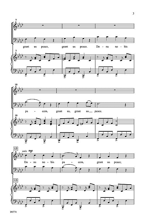 Peace Chant 3 Part Mixed Jerry Estes | Reverb