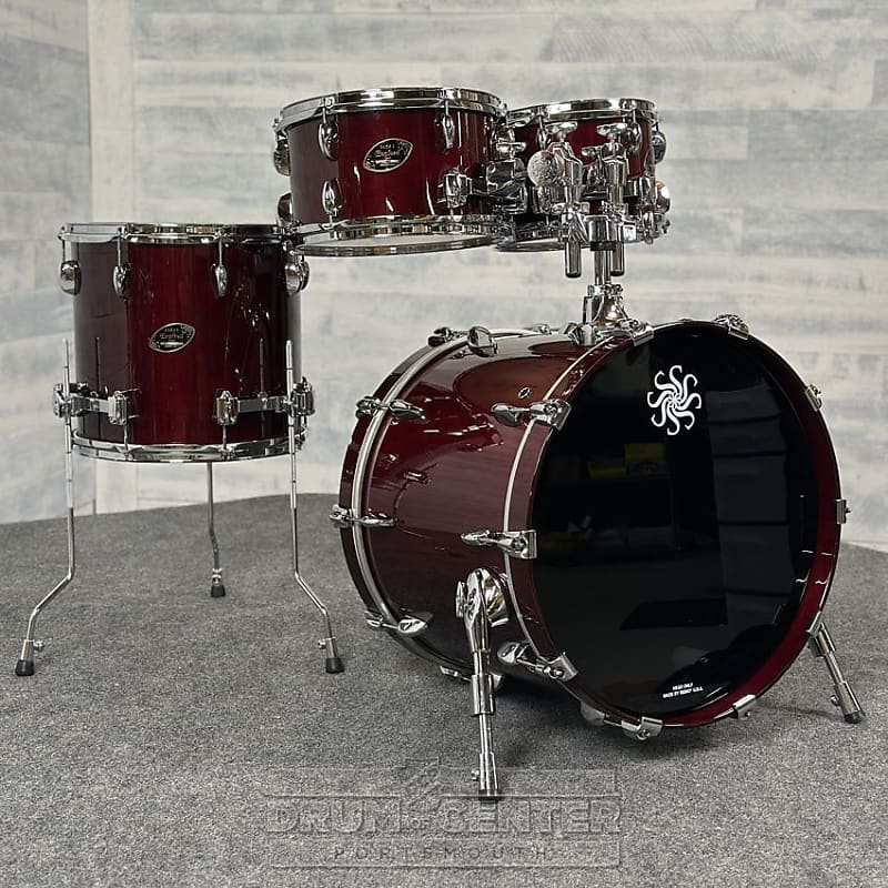 Sakae Evolved Maple 4pc Drum Set 20/10/12/14 Wine Red - | Reverb