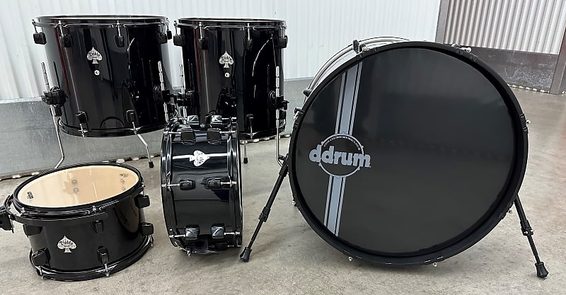 ddrum 5Pc Drum Set Shell Pack Kit Diablo 2019 Black / Black | Reverb