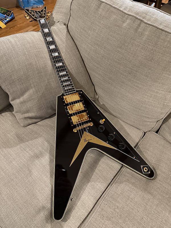 Banker Custom Flying V Custom Korina Split Headstock Triple | Reverb