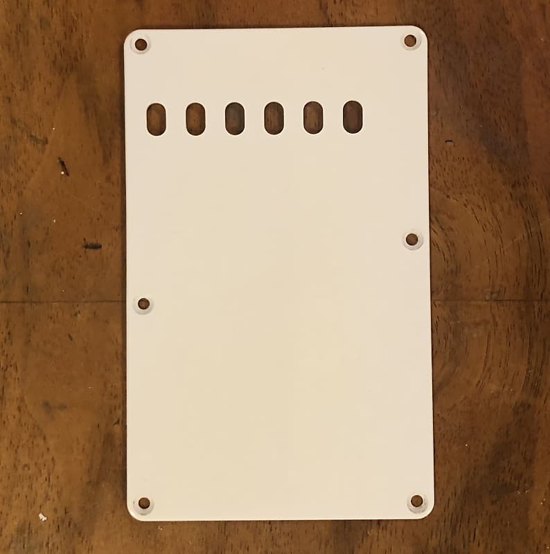 Fender Stratocaster Backplate MIJ 1996 White Single Ply | Reverb