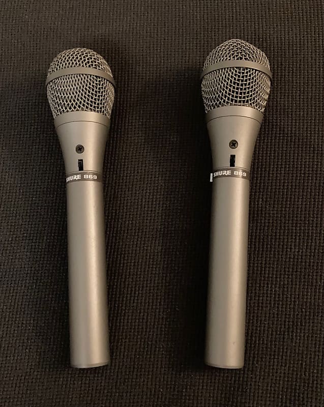 Shure 869 Unidirectional Condenser Mics - Pair | Reverb