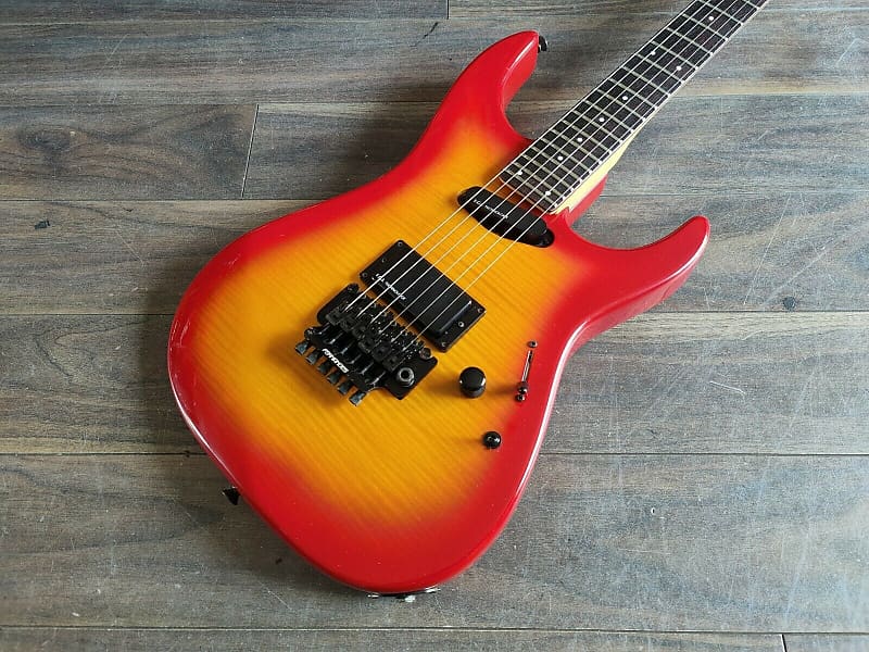 1988 Fernandes Japan FR-85 Revolver Active Superstrat (Cherry | Reverb