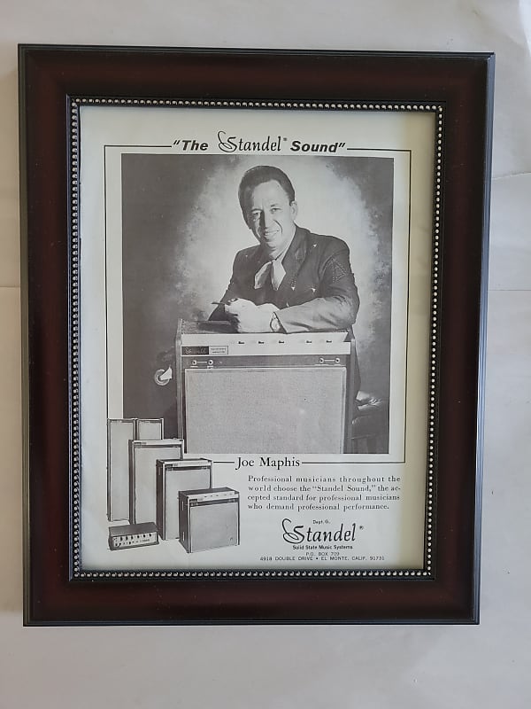 1967 Standel Amplifiers Promotional Ad Framed Joe Maphis Rare | Reverb