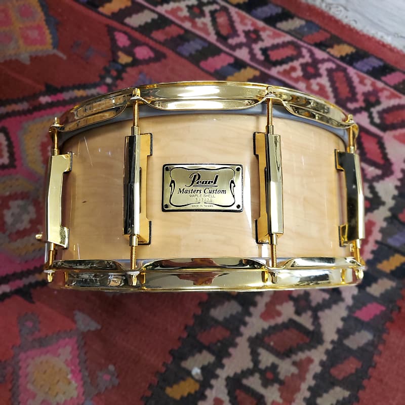 Pearl Masters Custom Maple 14x6.5" Snare w/ Gold Hardware | Reverb