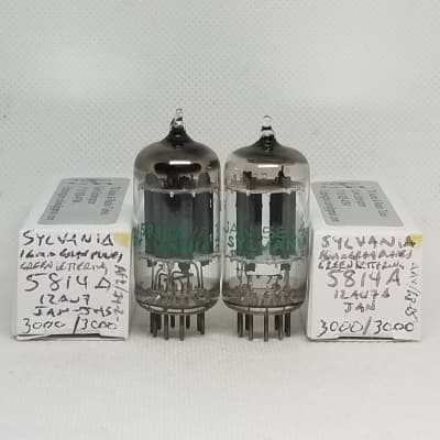 1961 Sylvania JHS-5814A 12AU7 ECC82 Tubes - Matched Pair | Reverb