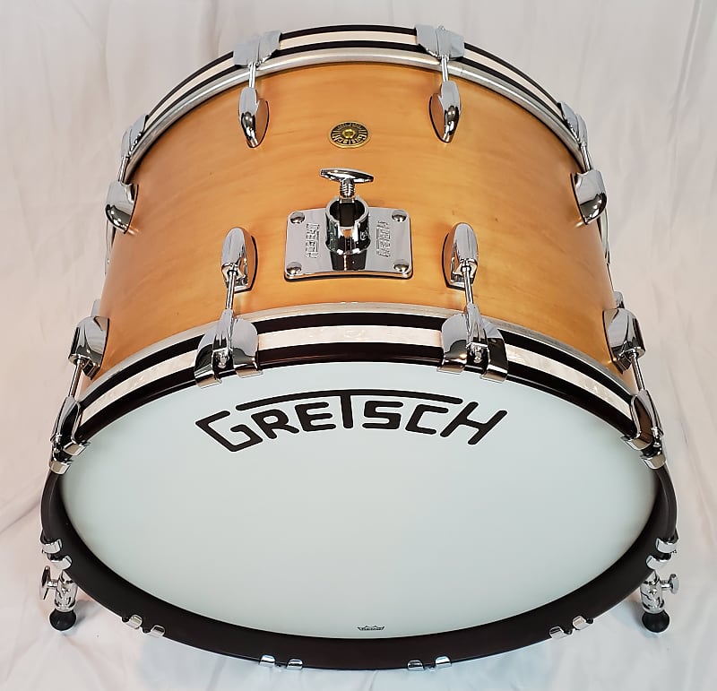 Gretsch Broadkaster Bass Drum in Natural Satin | Reverb
