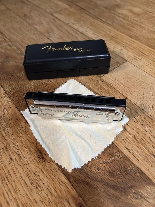 Fender Blues Deluxe Harmonica, Key of E 2016 - Chrome | Reverb