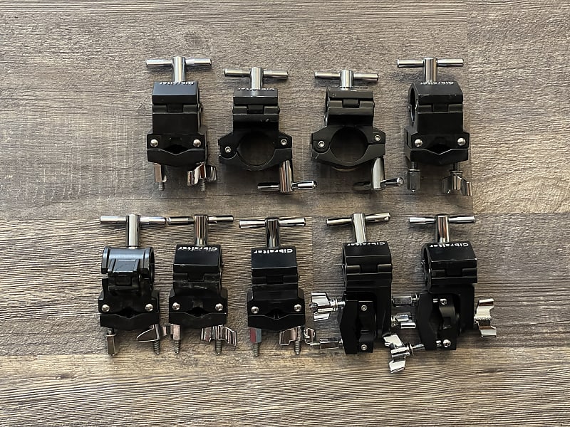 9 Gibraltar Drum Rack Clamps Road Series Super Multi & Right | Reverb