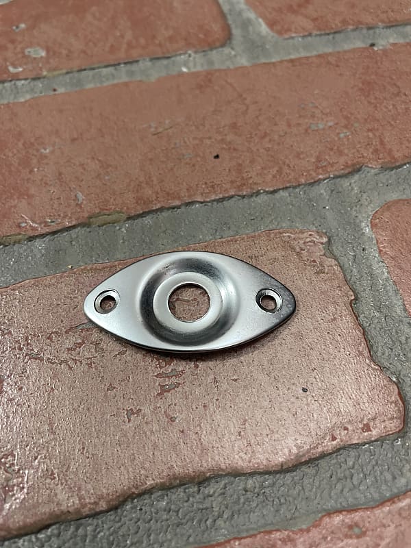 Input Jack Plate Satin Chrome | Reverb