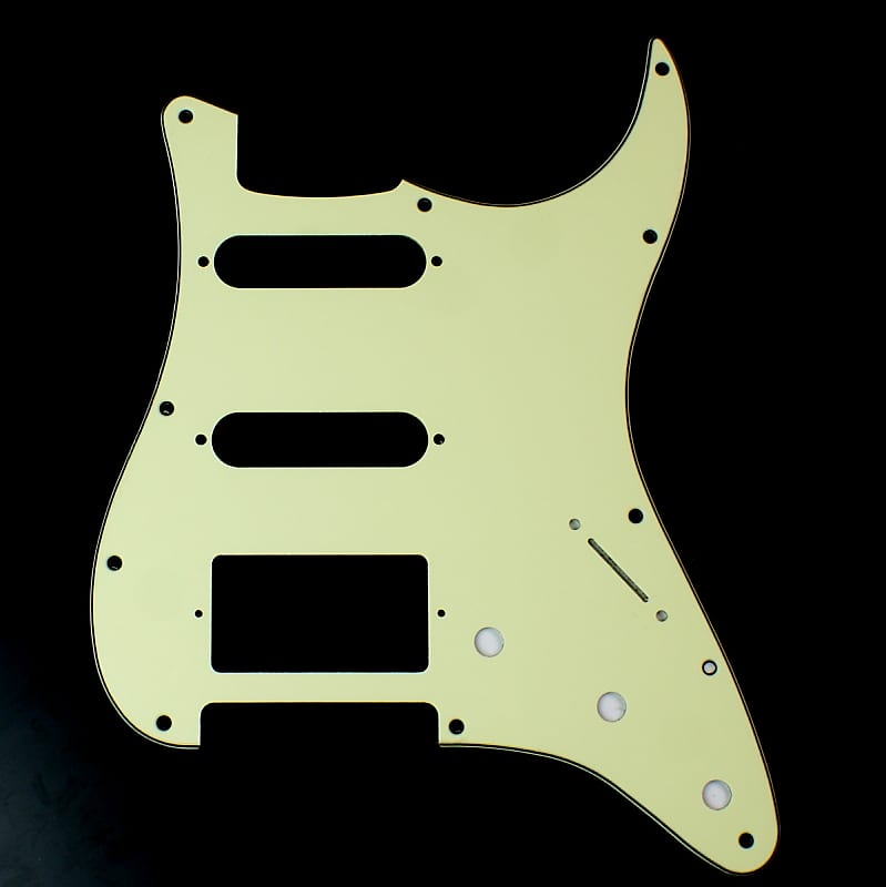 Custom Guitar Pickguard For Strat HSS Layout Squared ,3ply | Reverb