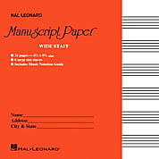 Wide Staff Manuscript Paper (Red Cover) | Reverb