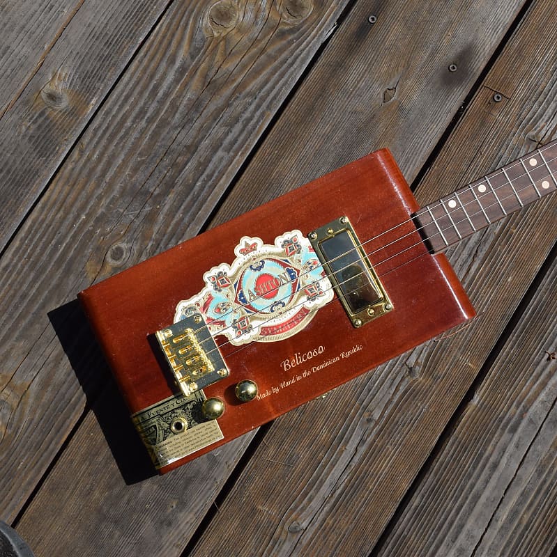 Cigar box guitar, 4-string electric guitar, handmade cbg | Reverb