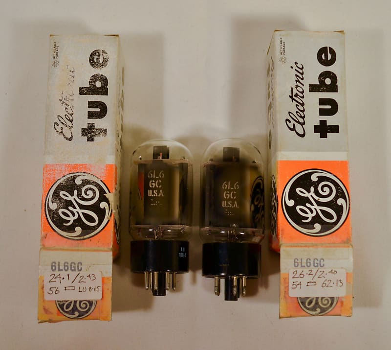 NOS 1962 GE 6L6GC Pair Maxi-Matched For Plate Current | Reverb