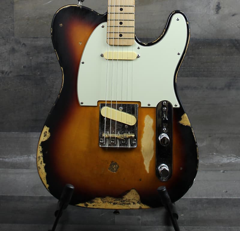 Fender Telecaster with EMGs Reliced 2004 Sunburst | Reverb