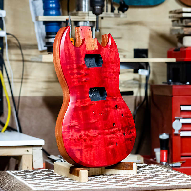 SG style bolt on Body / Figured Mappa & Mahogany SG | Reverb Canada