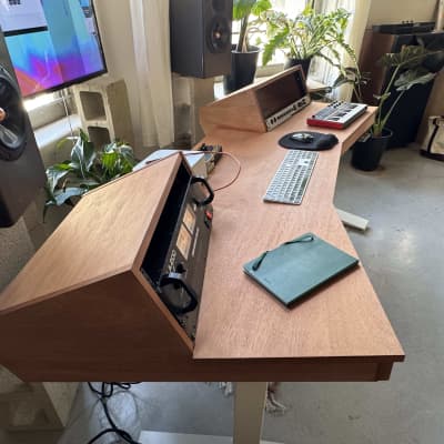 Professional Studio Workstation Desk - Custom Mahogany Build | Reverb