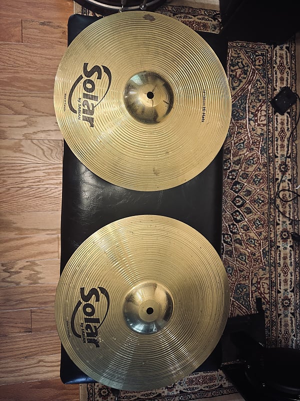Sabian Solar 14” hi hats 2000s - Natural | Reverb