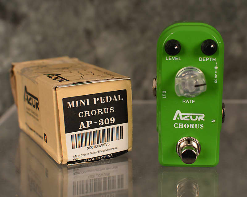 Azor AP 309 Mini Chorus Pedal Green Corona w Factory box and | Reverb
