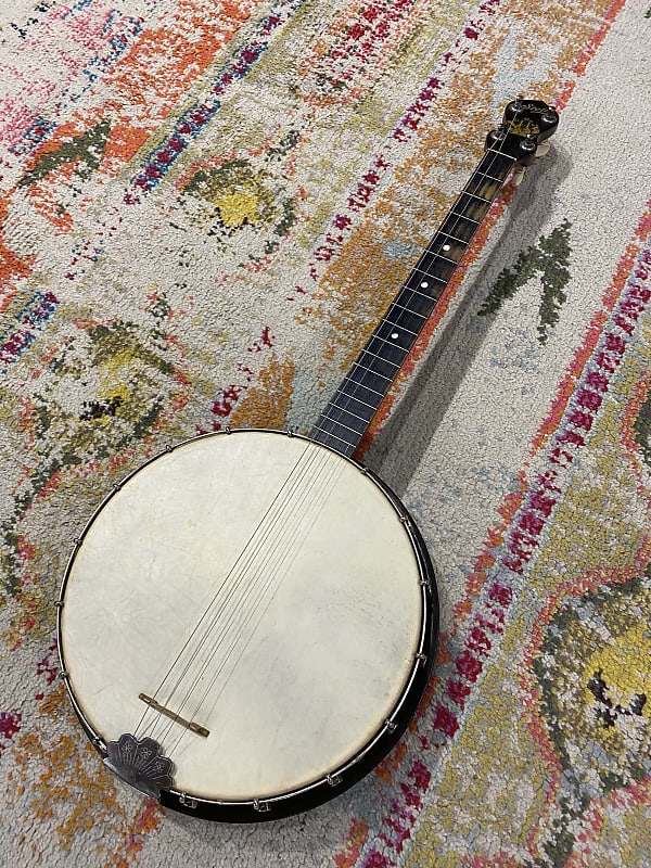 Vintage 1920's Stella 4 String Tenor Banjo Inlaid with Case | Reverb