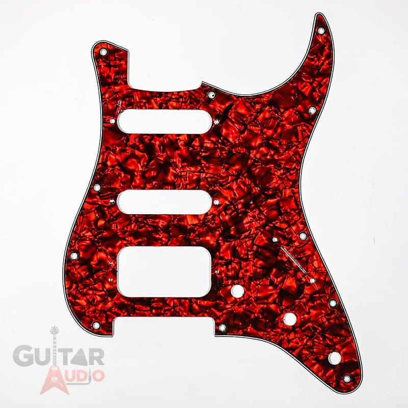 D'Andrea Pro Stratocaster HSS 11-Hole Pickguard- Orange | Reverb