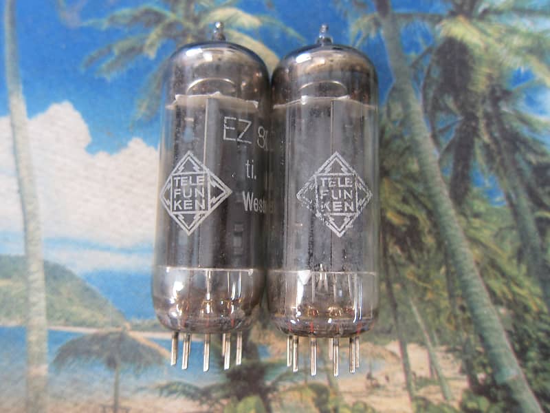 Pr Vintage Telefunken EZ80 6V4 Rectifier Tubes, 1960s, Ex | Reverb