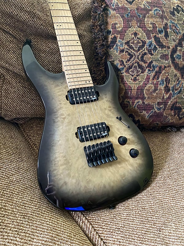 Legator Ninja 7 String Black Quilted Maple Burst | Reverb