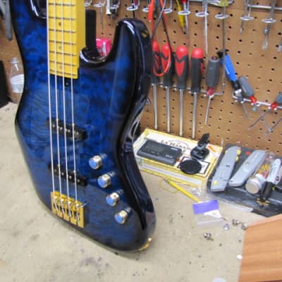 Pensa Custom Jazz Bass Style 4 String - Blueburst | Reverb