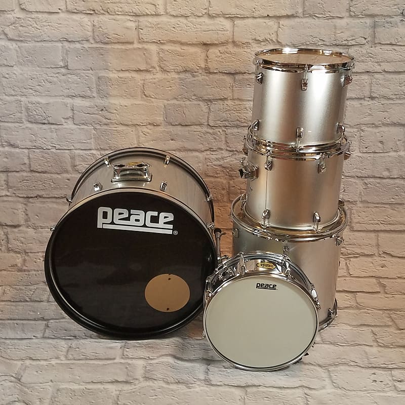 Peace 5 Piece Drum Kit w/ Hardware Silver | Reverb